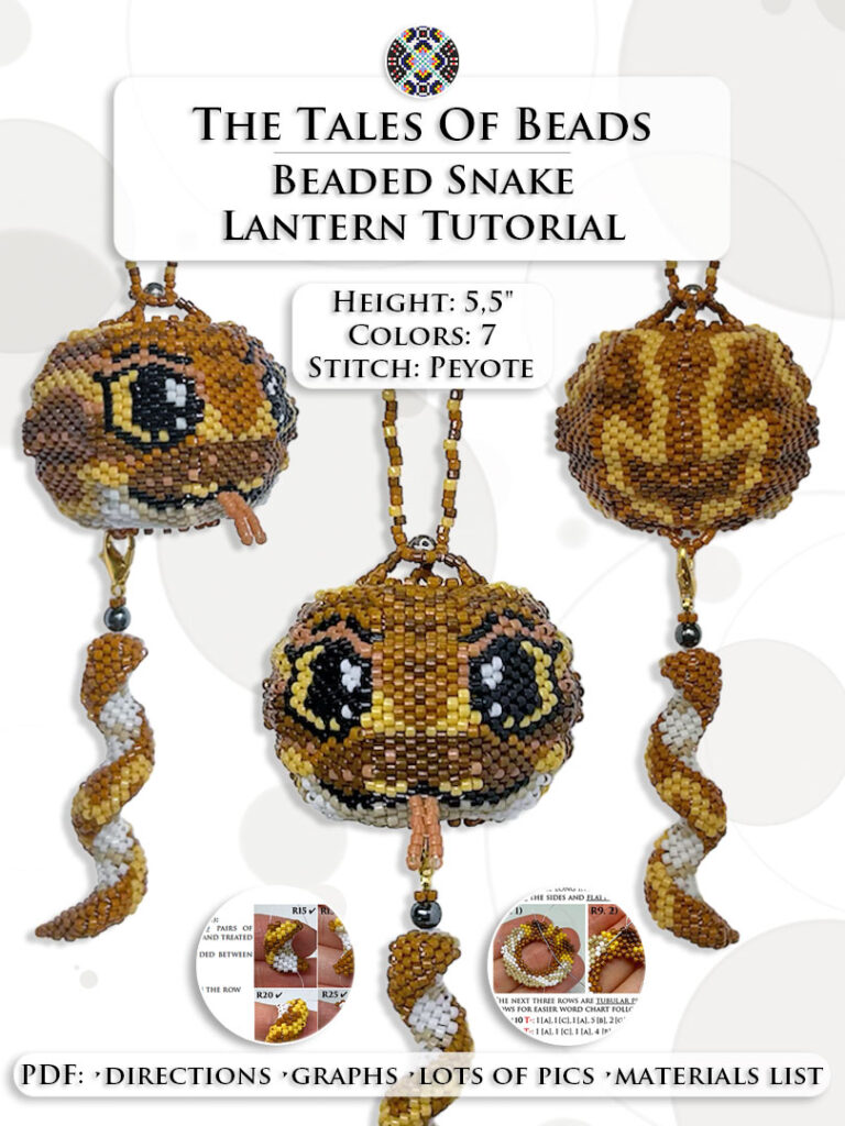 Snake Beading Tutorial - Graceful Python - Beaded Animals Patterns