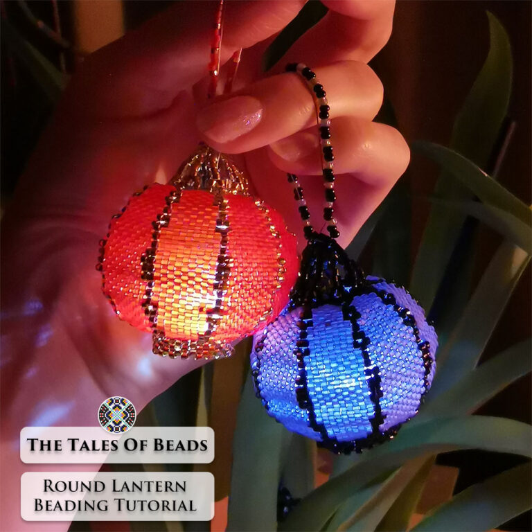 Round Beaded Lantern Tutorial - Beaded Ornaments Patterns