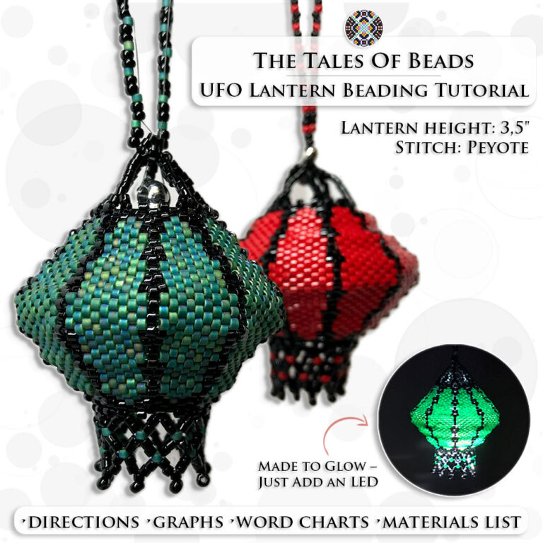 Beaded Lantern Tutorial - UFO - Beaded Ornaments Patterns