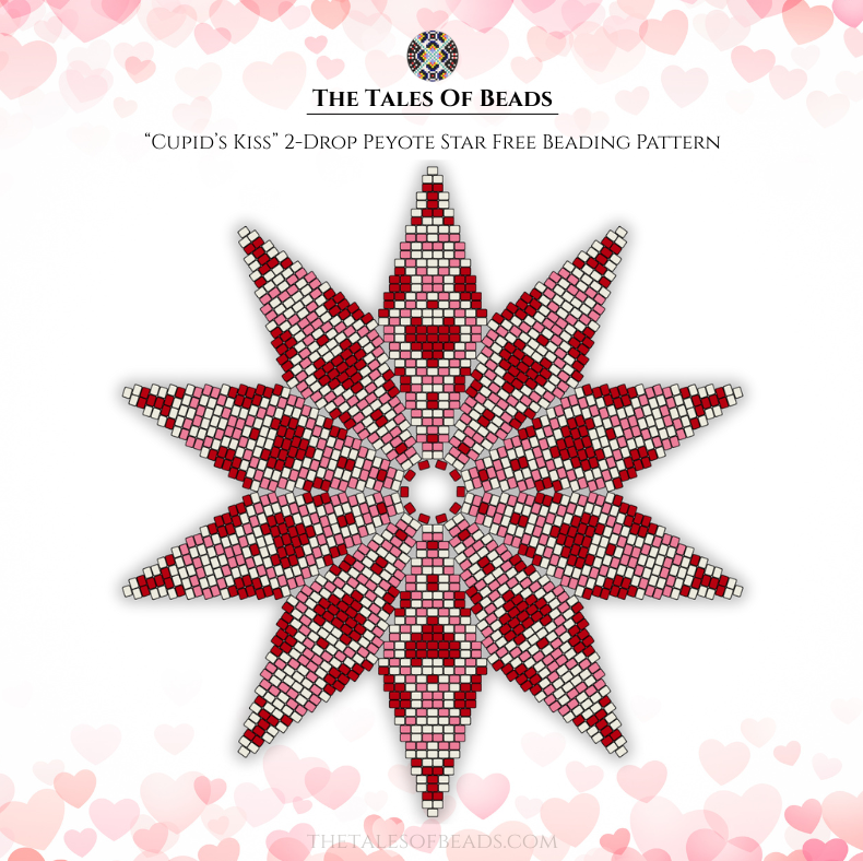 💘 "Cupid's Kiss" - Free Beading Pattern for a Valentine's Day 2-Drop ...